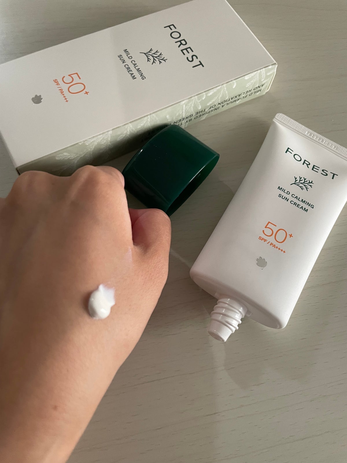 フォレスト マイルドカーミングサンクリーム|green Fingerの口コミ 敏感肌におすすめの日焼け止め・uvケア!【使った商品