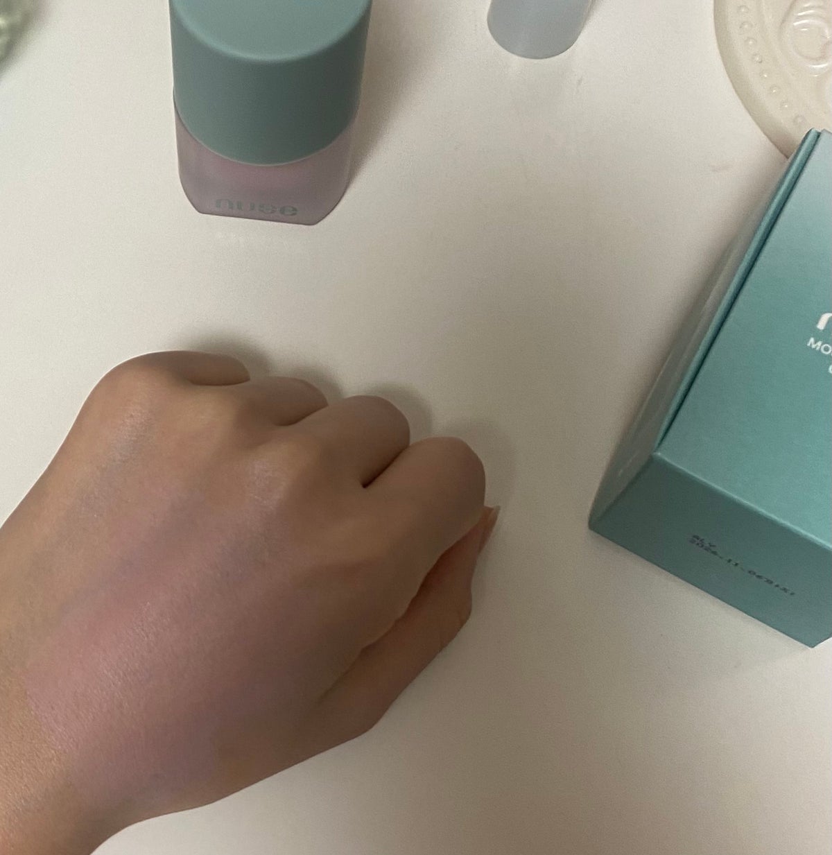 ケアトーンアップ|nuseの口コミ 乾燥肌におすすめの化粧下地!使用したコスメ Nuse ムースケアチーク01タロムース By ミモザ
