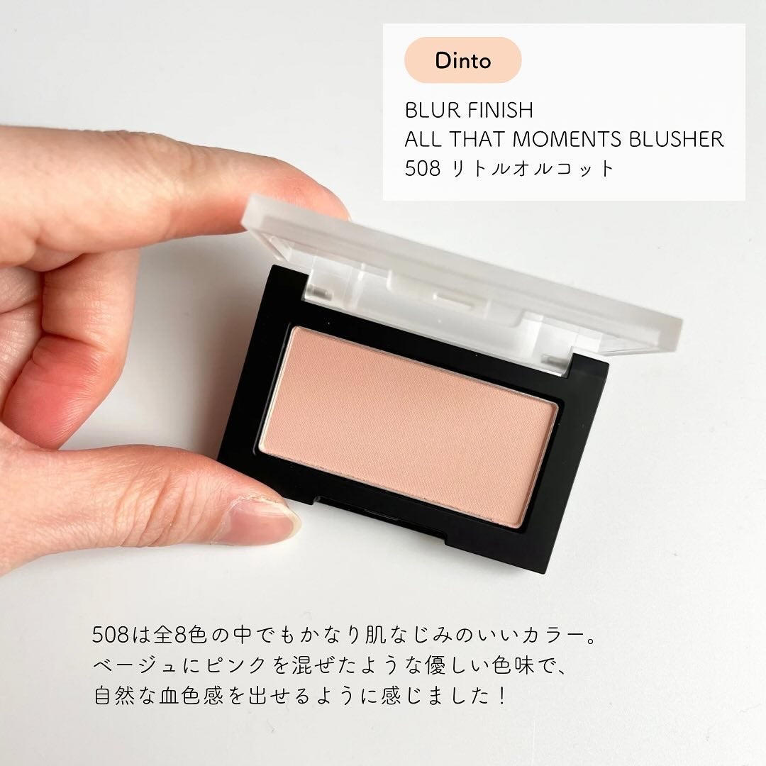 【2024年春新作パウダーチーク】blur Finish Blusher|dintoの口コミ ほのかに色づく絶妙チーク ️dint By
