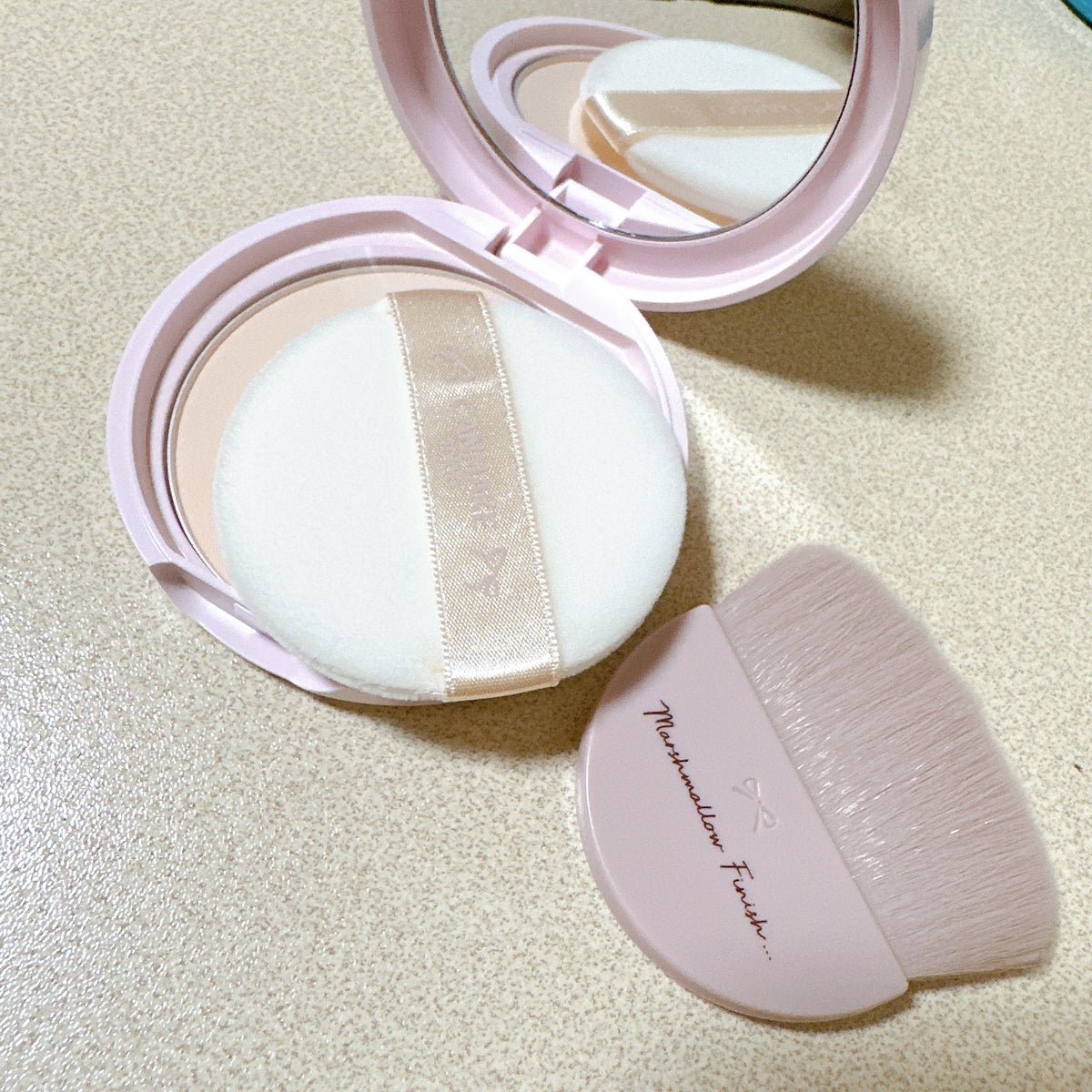 マシュマロフィニッシュパウダーブラシ|キャンメイクを使った口コミ Canmakeの限定パケと限定ブラシgetしたので紹介します! By