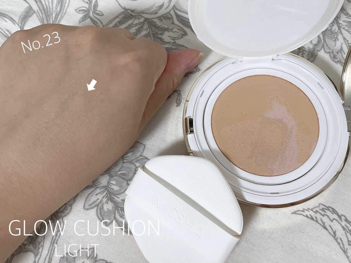 Misshaのクッションファンデーション グロウ クッション ライト <ライトタイプ>他、2商品を使った口コミ Missha グロウ