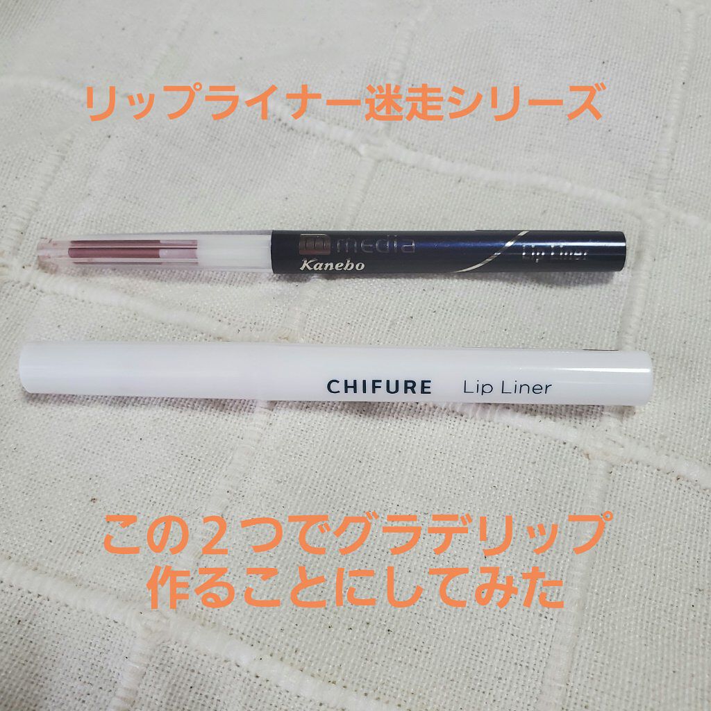 ちふれ・mediaのリップライナーを使った口コミ 【リップライナーだけでリップメイクしてみた】 By りーさん混合肌30代前半 Lips