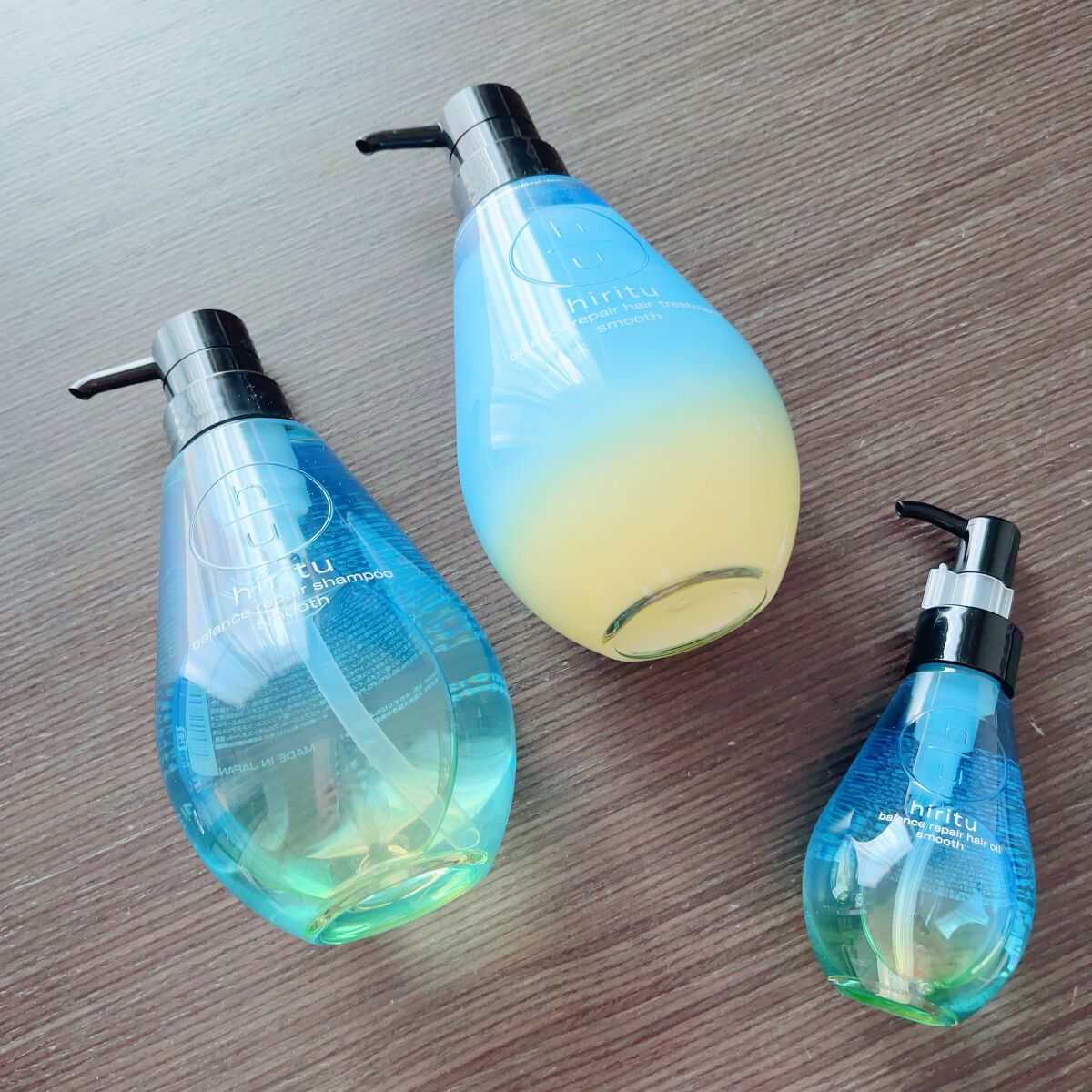 Hirituのヘアケア・スタイリング バランスリペア シャンプーヘアトリートメント スムース他、2商品を使った口コミ 『hiritu