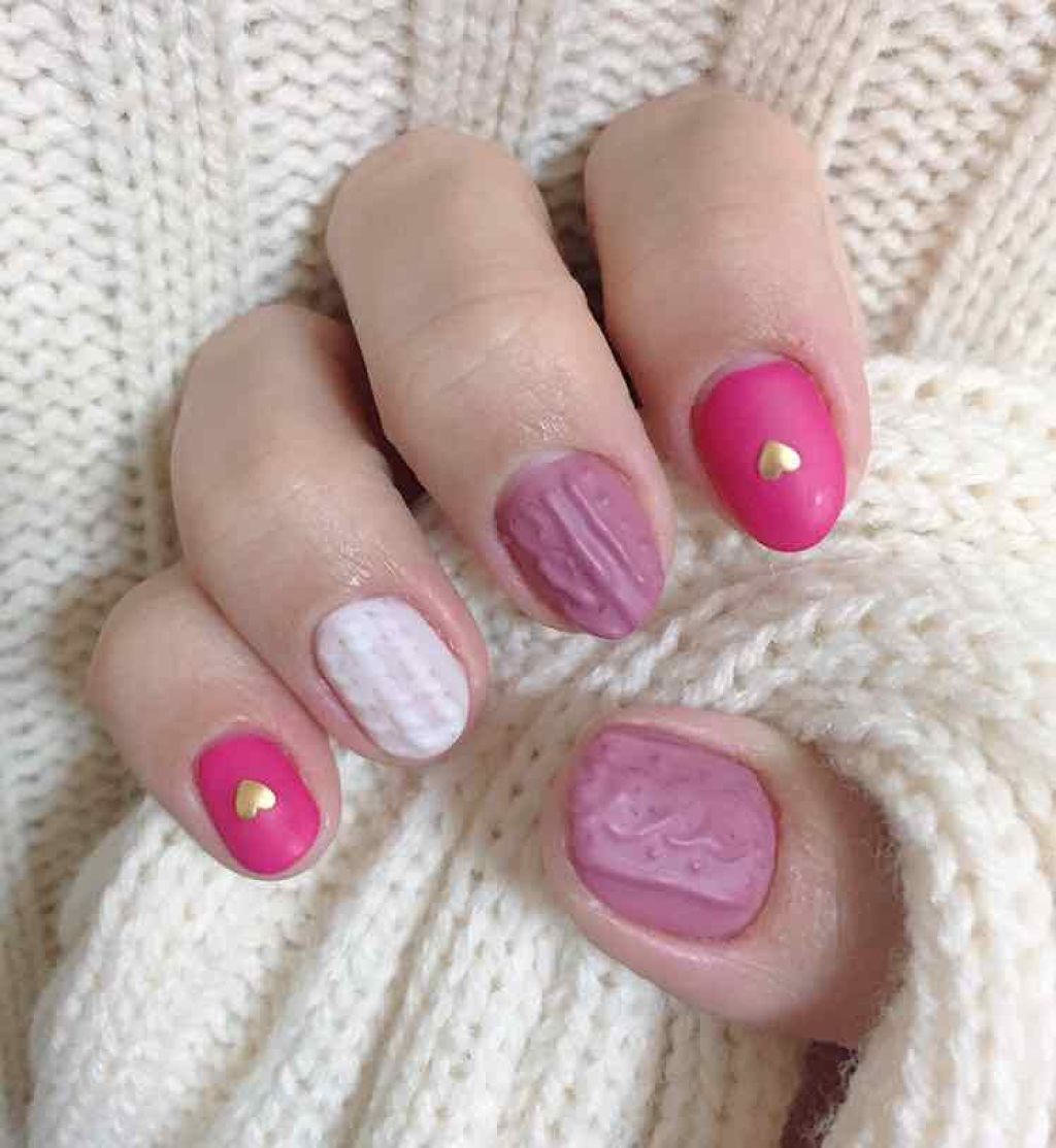 キャンドゥ・セリアのネイル・ネイルケアを使った口コミ ネイル替えました💅 初めてニットネイルに挑戦🤔 By ねこばやし乾燥肌 Lips