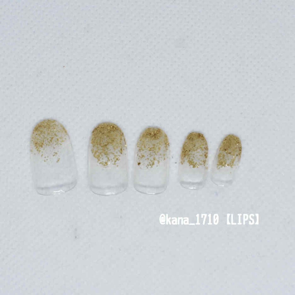 ネイル エナメル 細筆タイプ|ちふれの口コミ ゴールドラメでグラデーションネイル By かなフォロバ強化中敏感肌20代後半 Lips