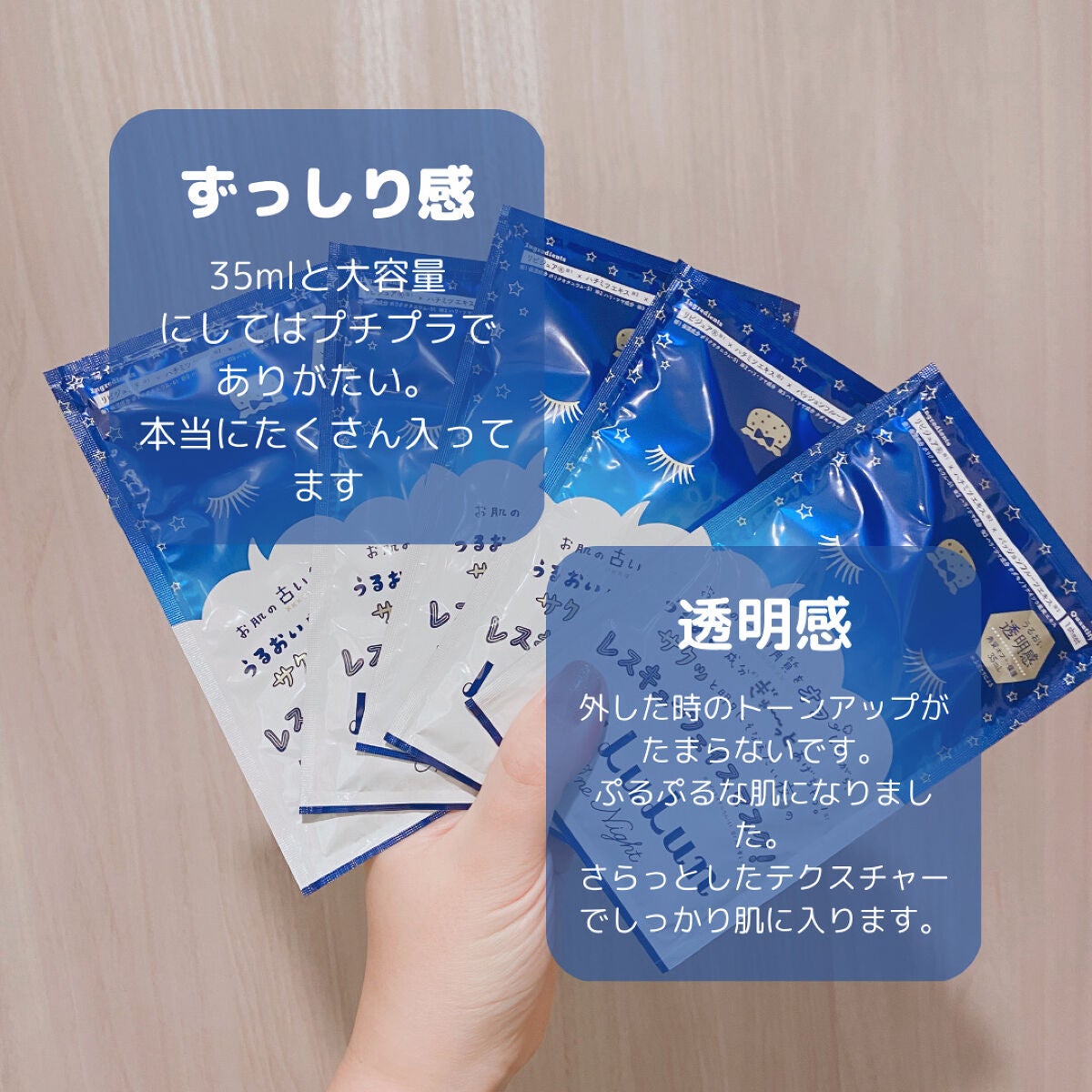 ルルルンワンナイト レスキュー透明感|ルルルンの口コミ 乾燥肌におすすめのシートマスク・パック!明日の気合いに ぷるっと透明感/ By