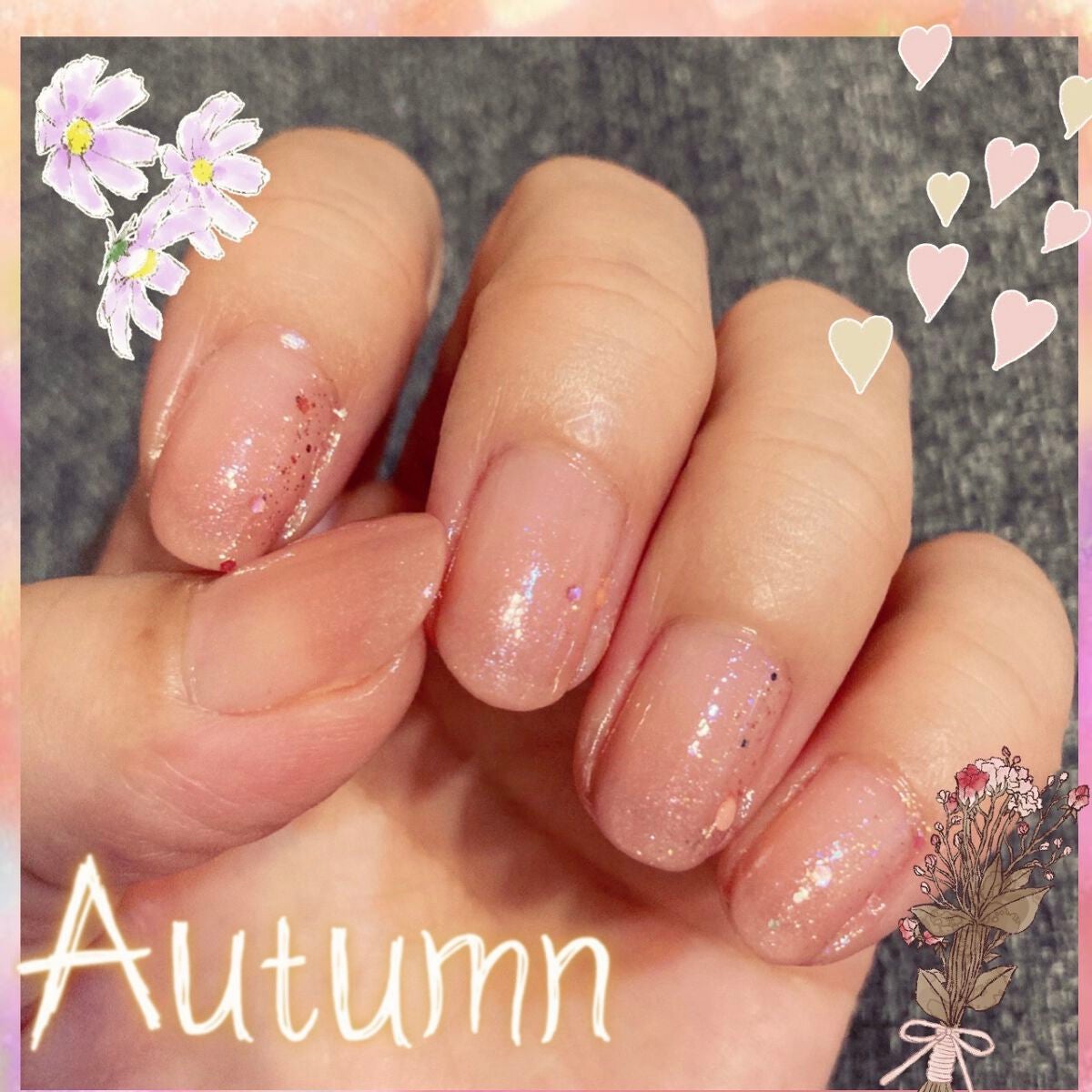 パラドゥのマニキュア ネイルファンデーション&ミニネイルを使った口コミ 夕方の月🌔ネイル ネイルファンデーションを塗ってみました。 By 橙