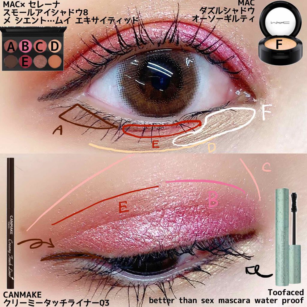 M・a・cのパウダーアイシャドウ ダズルシャドウ&スモール アイシャドウ × 8を使った口コミ メイクレシピ 🌹アイシャドウ By