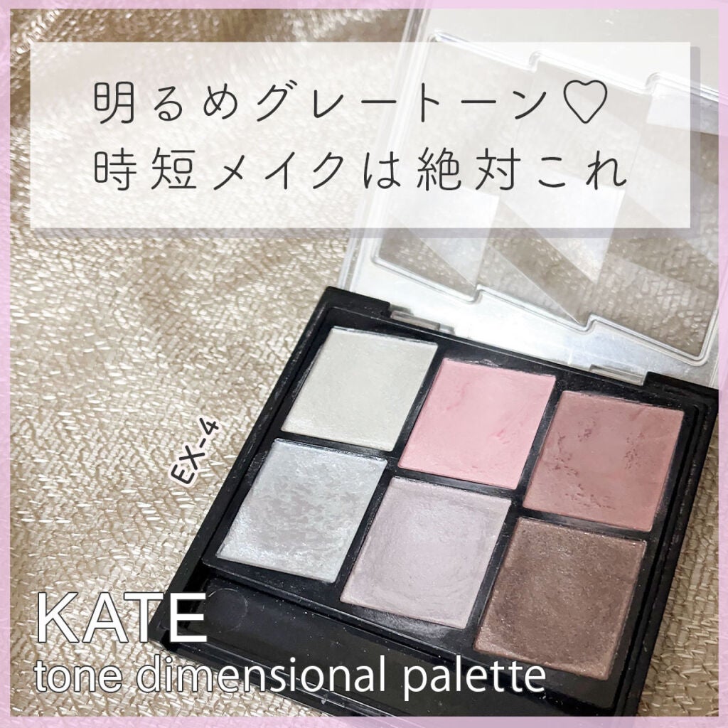 トーンディメンショナルパレット|kateの口コミ 急いでる時はこれって決まってる!1つで4役のおりこうさん 🐰 By みここ🐈⬛混合肌