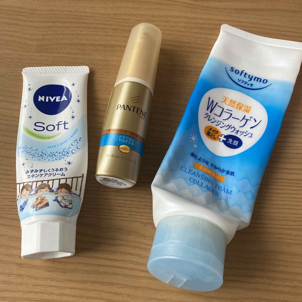 スーパークレンジングウォッシュc(コラーゲン)|ソフティモを使った口コミ 雑談 使い切り☺︎ ①ニベアソフト スキンケアクリーム L