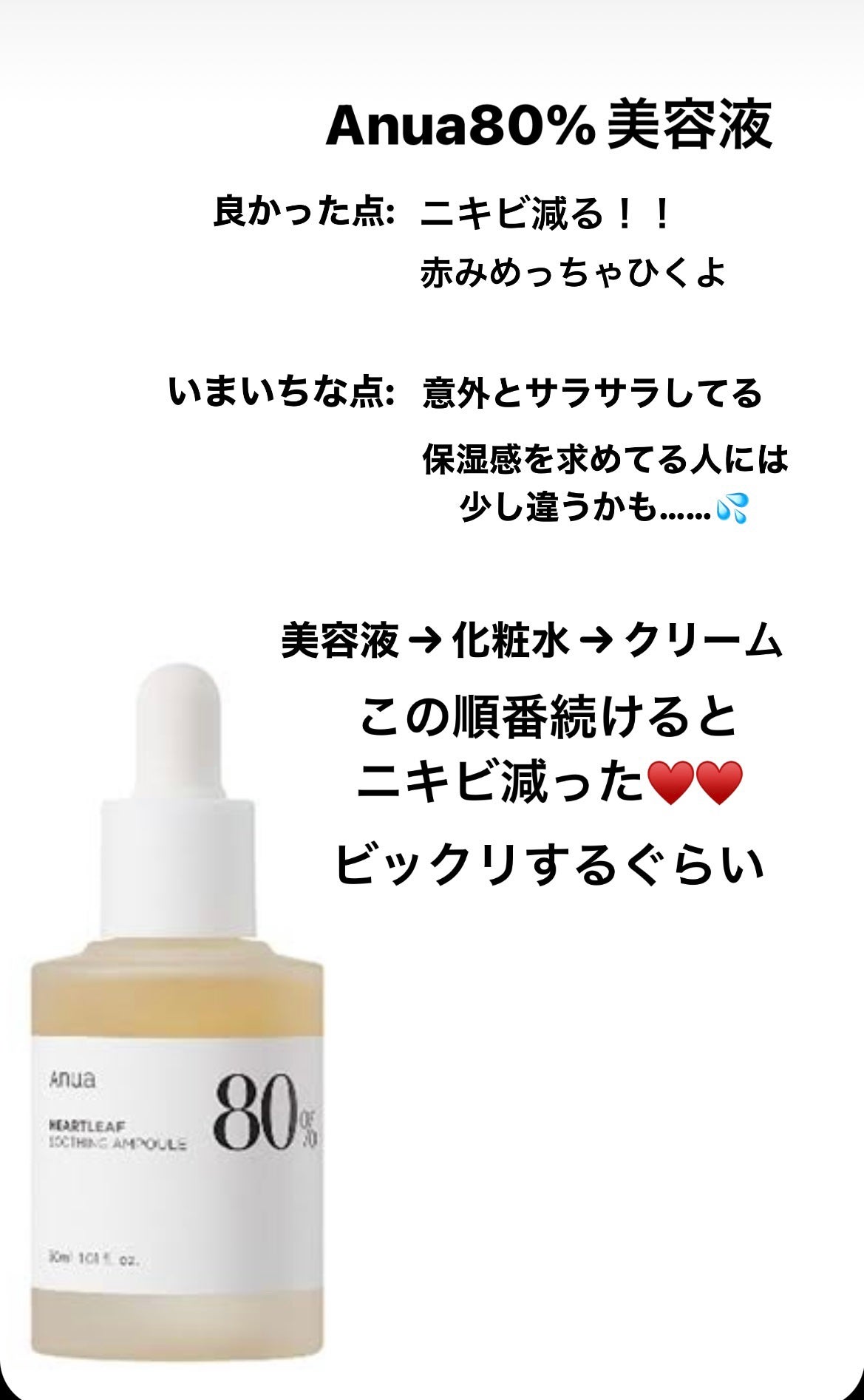 Anuaのスキンケア・基礎化粧品 ドクダミ77%スージングトナー他、3商品を使った口コミ ニキビが減る!?anuaシリーズ By なまず