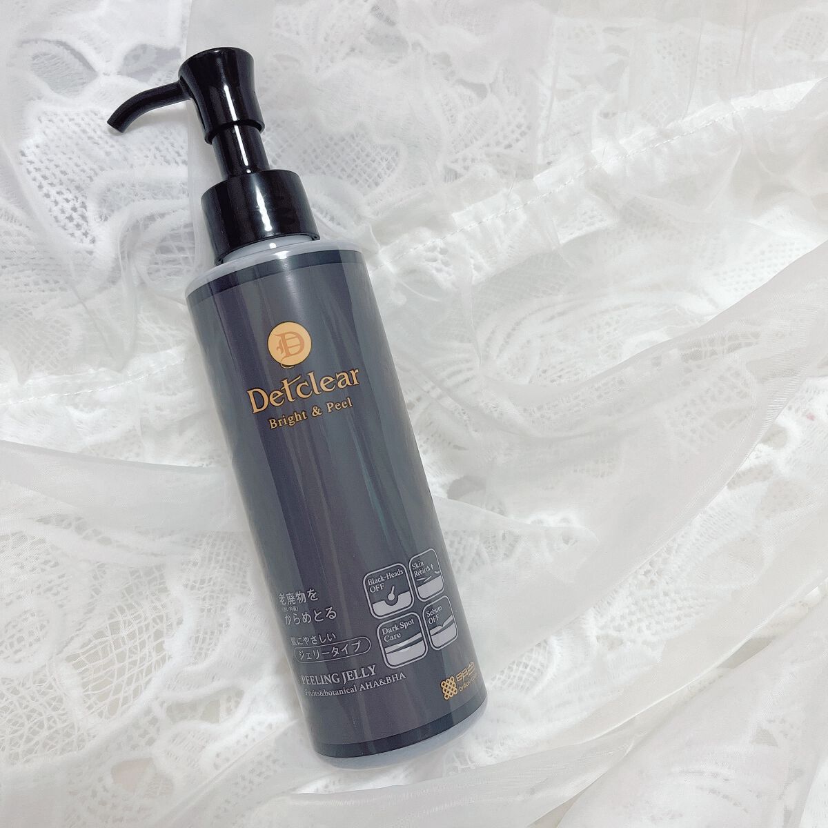 DETクリア ブライト＆ピール ピーリングジェリー＜炭タイプ＞｜Detclearの効果に関する口コミ「🌙明色化粧品 DETクリア ブライト ...