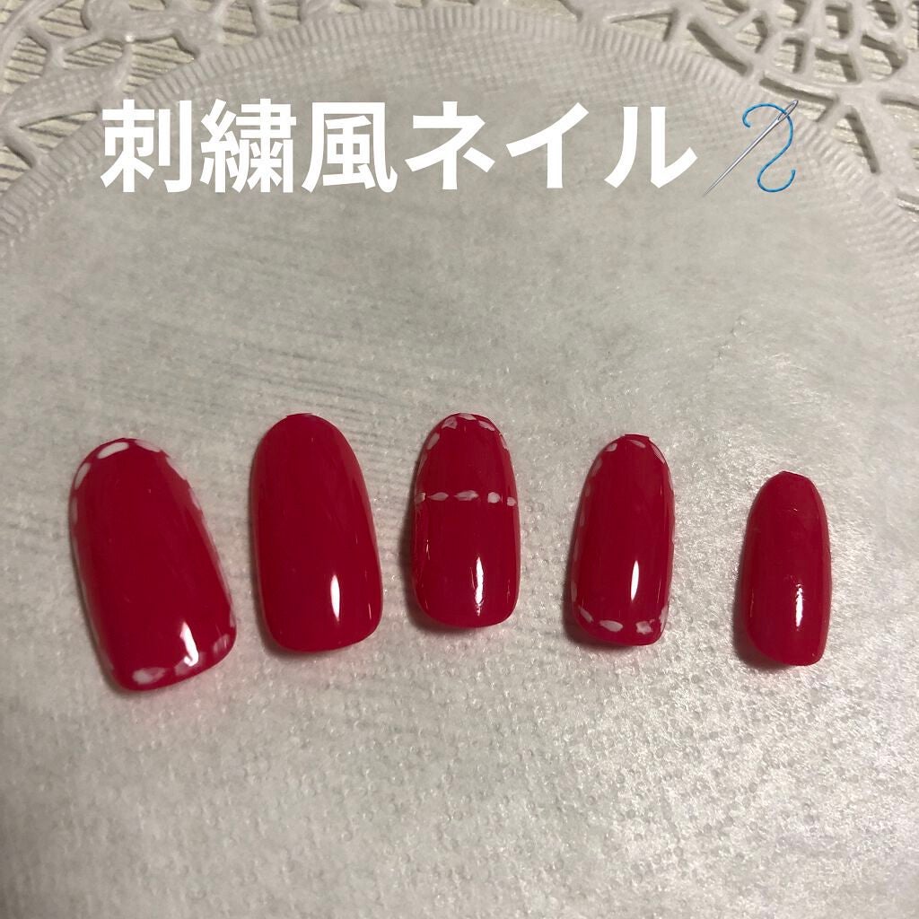 ネイルホリック・pa Nail Collectiveのマニキュアを使った口コミ 刺繍風ネイル🪡 Pa ネイルカラーs060ピンク By 小豆