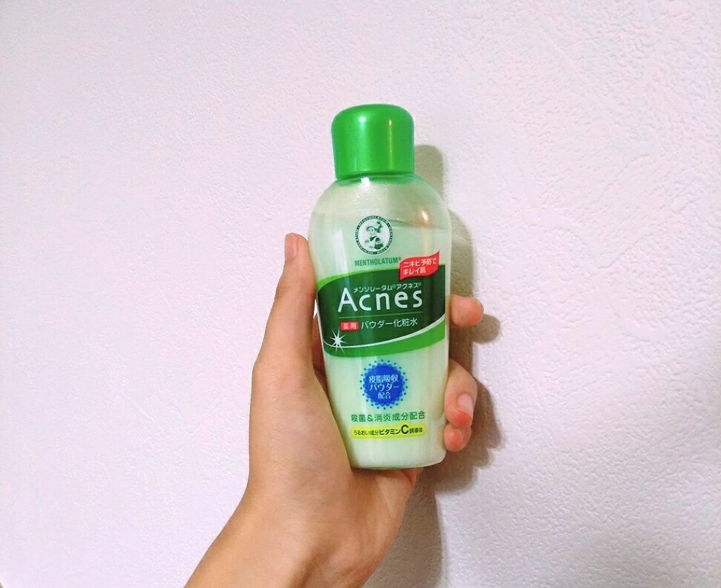 薬用パウダー化粧水|メンソレータム アクネスの口コミ アクネス 薬用パウダー化粧水 By ヒスイ脂性肌10代後半 Lips