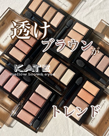 【2025年春新作アイシャドウパレット】ケイト メロウブラウンアイズ|kateを全色レビュー Kate様のプロモーションに参加しています