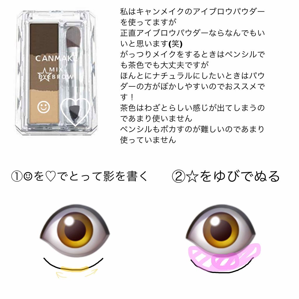 ミックスアイブロウ|キャンメイクを使った涙袋メイクのやり方 今回は涙袋です 私は今まで涙袋皆無だったのですが By さかた Lips