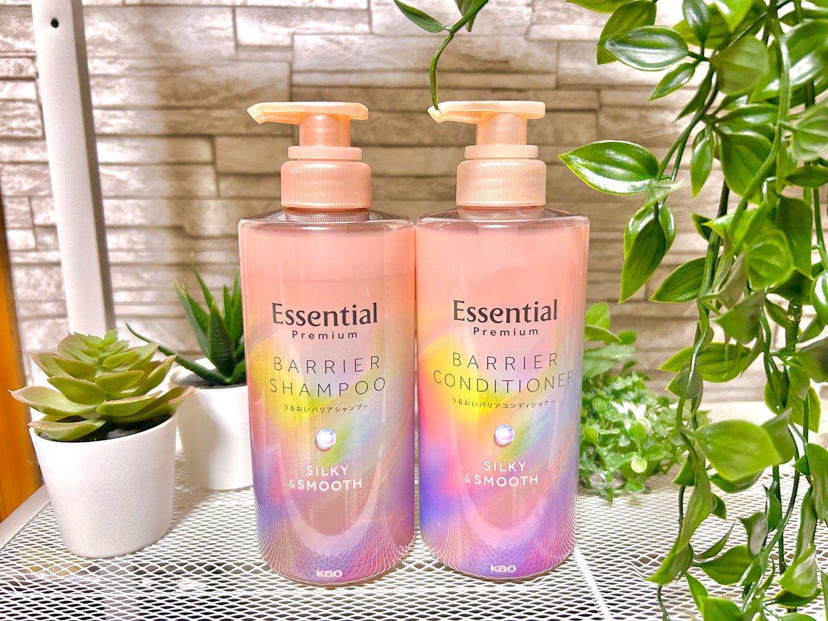 エッセンシャル プレミアム うるおいバリアシャンプーコンディショナー シルキー&スムース|エッセンシャルの口コミ エッセンシャル
