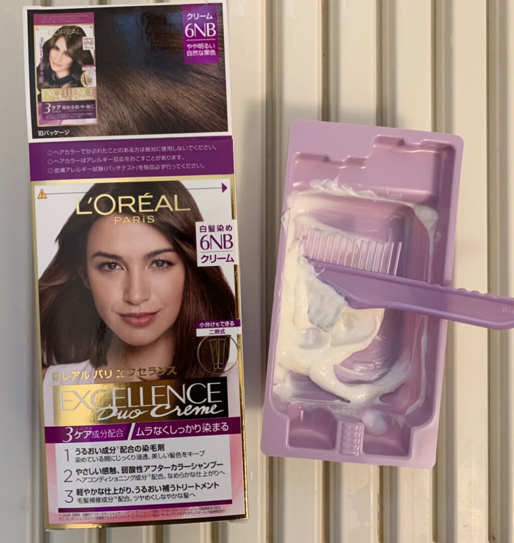 エクセランス R クリームタイプ |ロレアル パリの口コミ「ロレアル パリ エクセランス R クリームタイプ 6nb(白髪染め