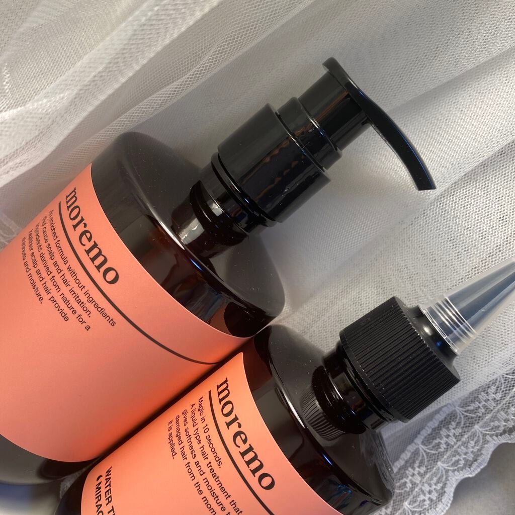 Moremoのヘアケア・スタイリング ウォータートリートメントミラクル10&リペアシャンプーrを使った口コミ もうほんっとうにサラサラになる