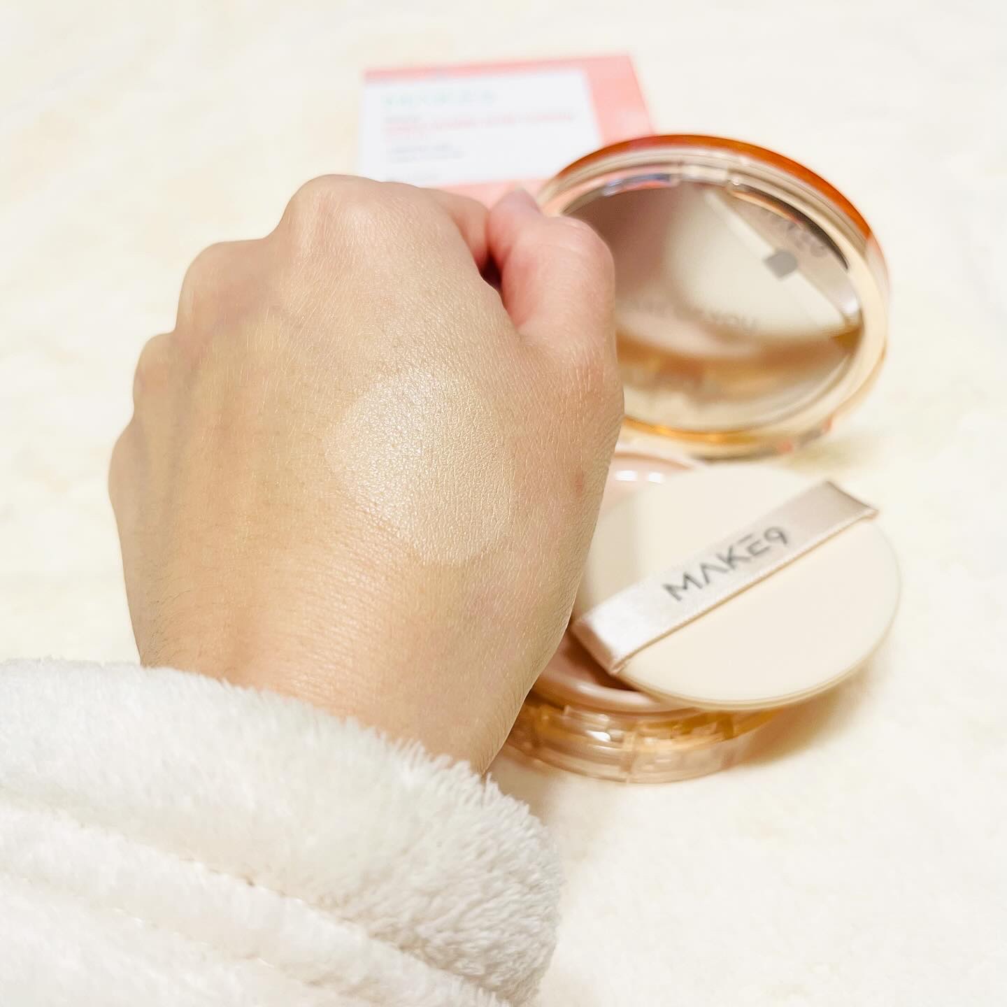 ヌードカーミンググロークッション｜MAKE9の口コミ - . スキンケアアンプル成分20%含有！ by 𝐒𝐚𝐞𝐤𝐨(乾燥肌/30代前半) | LIPS