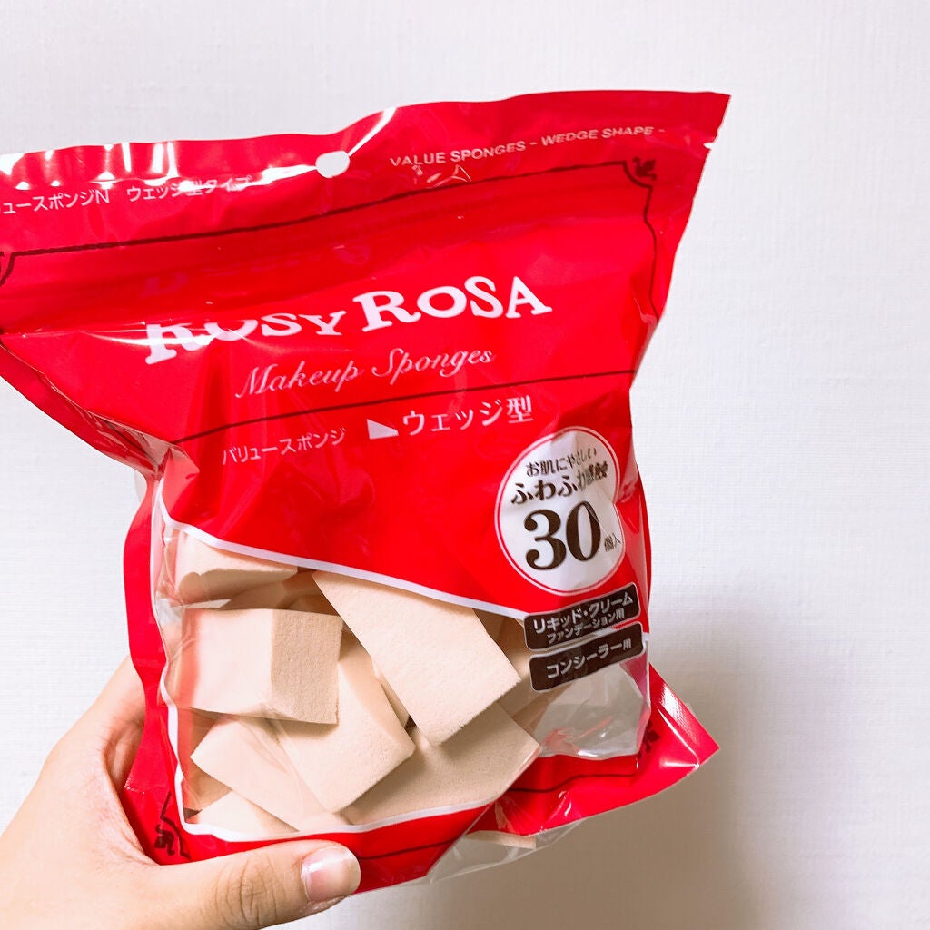 バリュースポンジn ウェッジ型タイプ 30p|ロージーローザの口コミ ︎ロージーローザ バリュースポンジn ウェッジ型タイプ By ぴりか