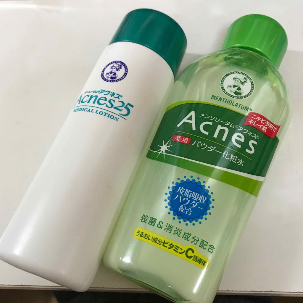 薬用パウダー化粧水|メンソレータム アクネス他、1商品を使った口コミ メンソレータムアクネス25メディカルローション By 葉っぱ