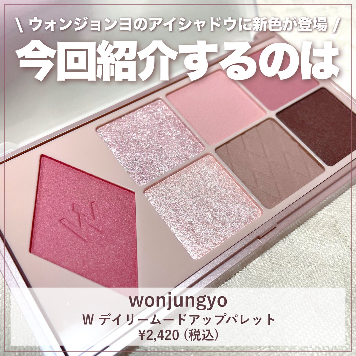 【新色レビュー】ウォンジョンヨ W デイリームードアップパレット |wonjungyoの口コミ ブルベ夏大優勝wonjungyo新色