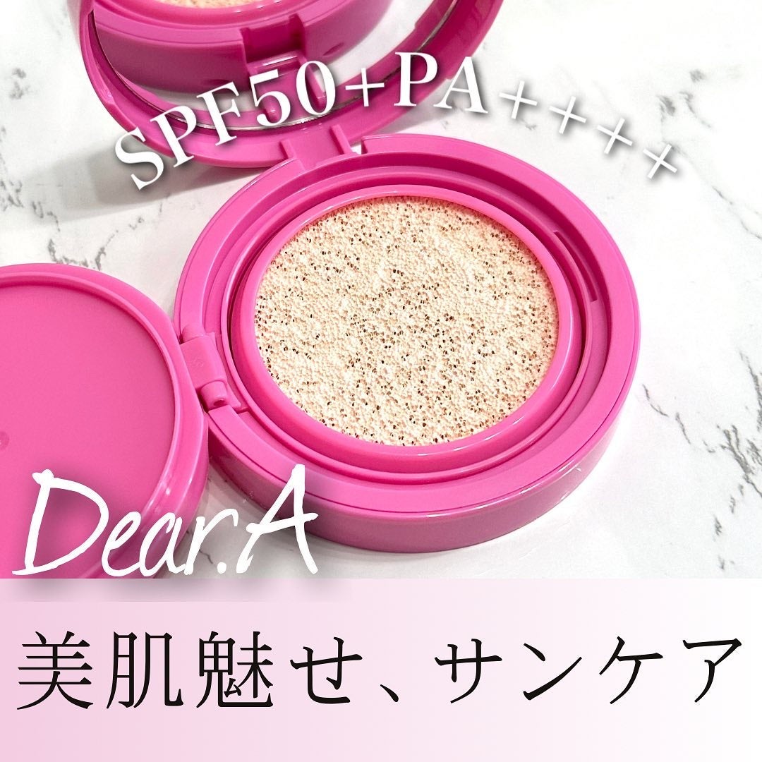 【2023年秋新作日焼け止め・uvケア】スリムフィットトーンアップサンクッション|dearaの効果に関する口コミ ピンクのサンケア