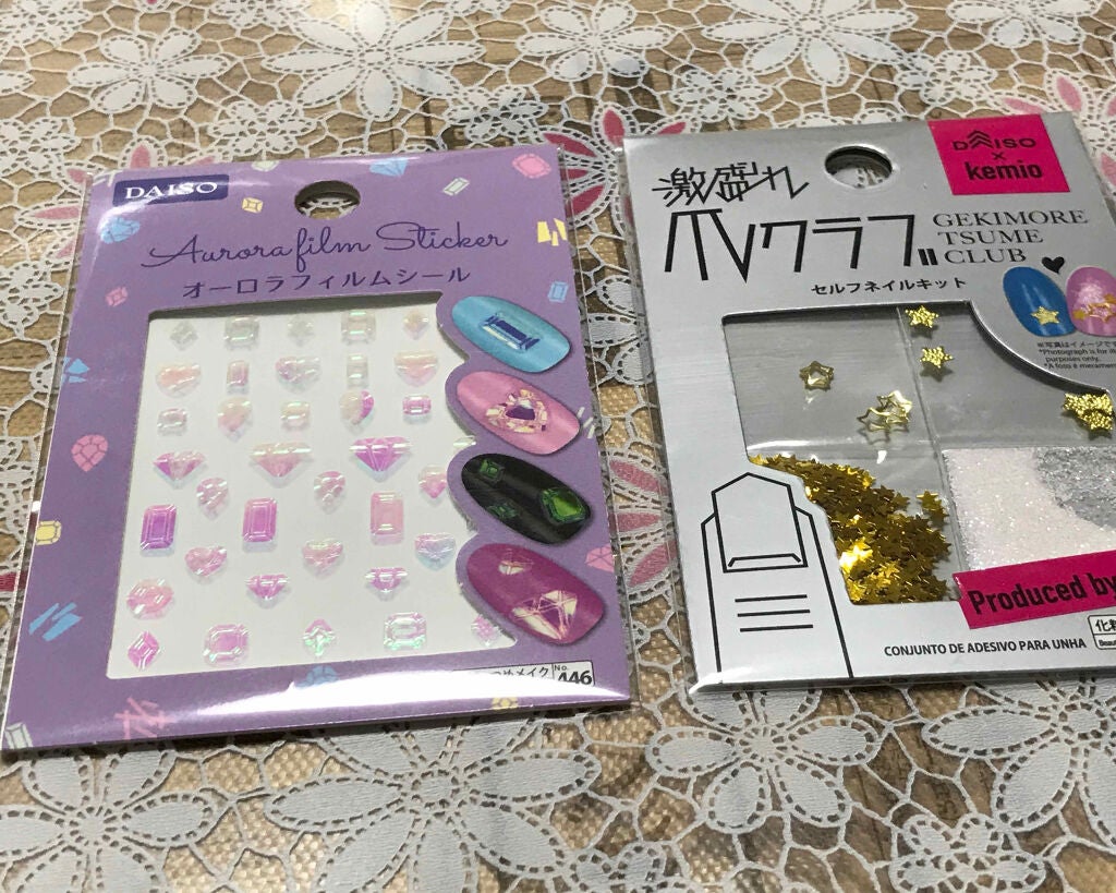 Daisoのネイルシール・パーツ ネイルシール&激盛れ爪クラブを使った口コミ Daiso 激盛れ爪クラブ 10 No551 By ルイボス