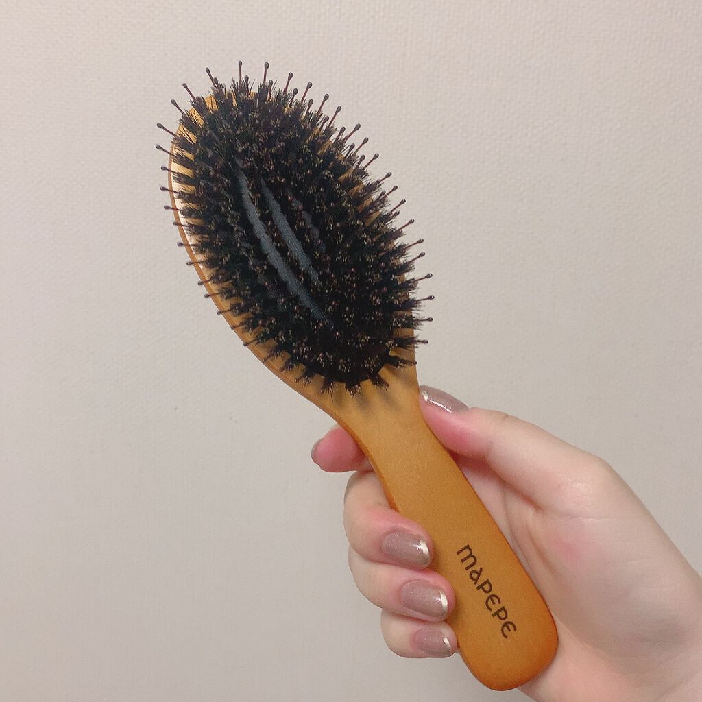 つやつや天然毛のミックスブラシ|マペペの使い方を徹底解説 髪がツヤツヤになるブラシ本音レビュー! By 𝑠ℎ 𓂃 𓈒𓏸混合肌20代