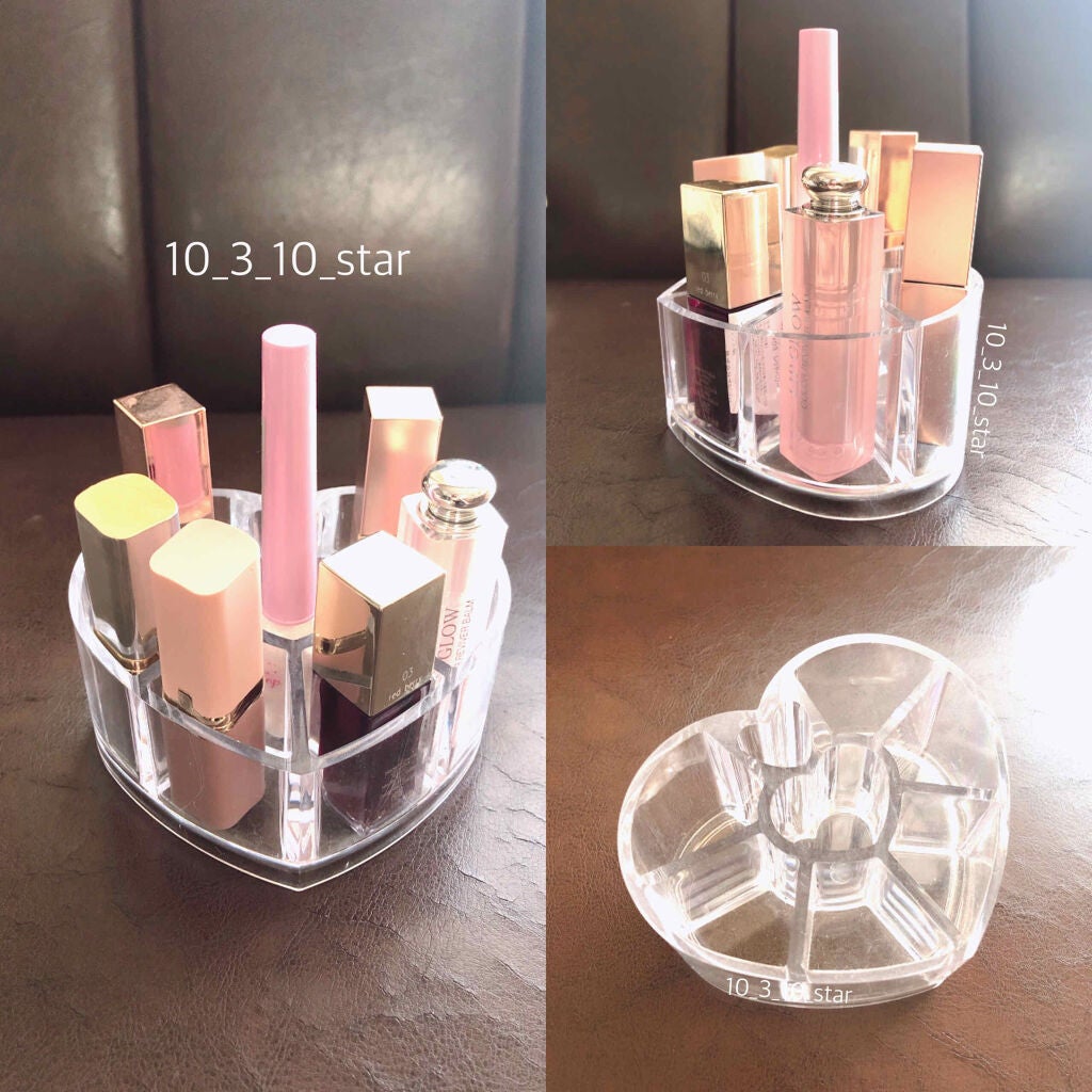 メイク小物スタンド|daisoの口コミ 超優秀!100均で買えるおすすめコスメ!💗ダイソー 小物スタンド またまたダイソーですがハート型の