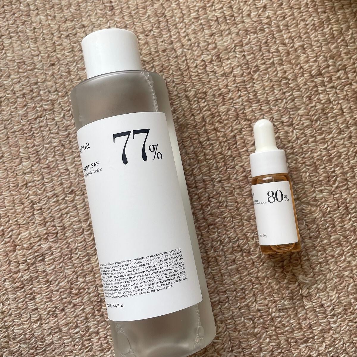 Anuaのスキンケア・基礎化粧品 ドクダミ77%スージングトナー他、2商品を使った口コミ「 【anua】 ドクダミ 77 スージングトナー