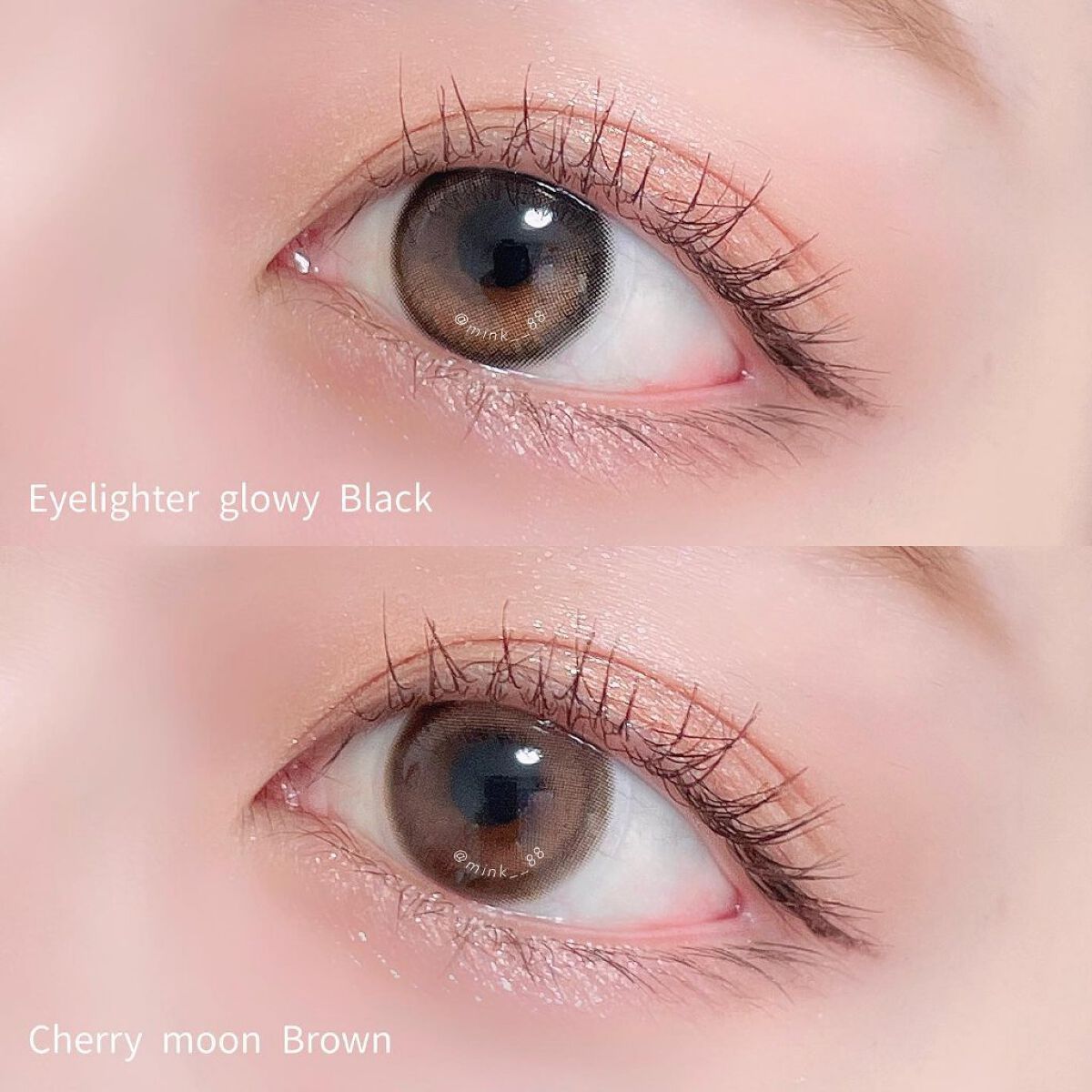 【olensのカラーコンタクトレンズを徹底比較】cherry Moon 1month&glowy 1dayを比べてみました! グラデーション