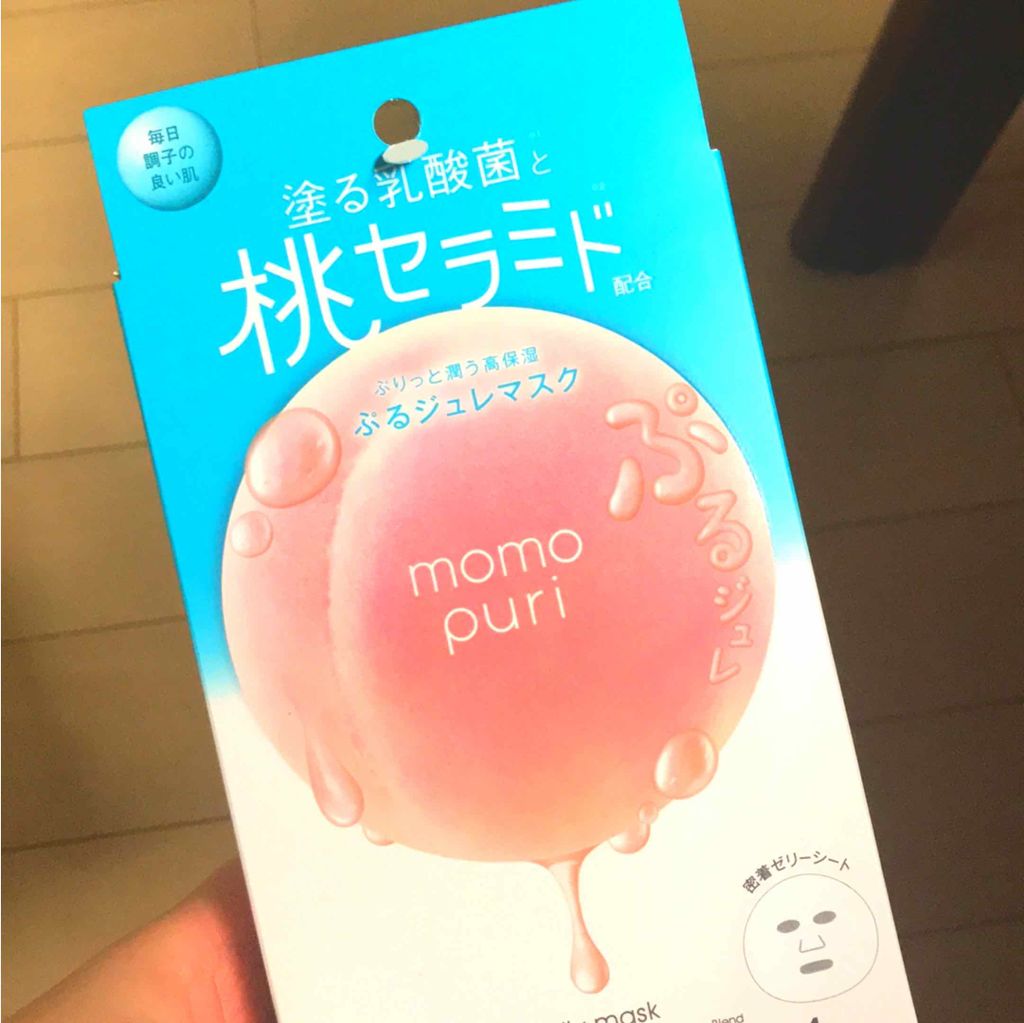 潤いぷるジュレマスク|ももぷりの口コミ 乾燥肌におすすめのシートマスク・パック!momopuri🍑 初めて使ったのですが、桃の香りが