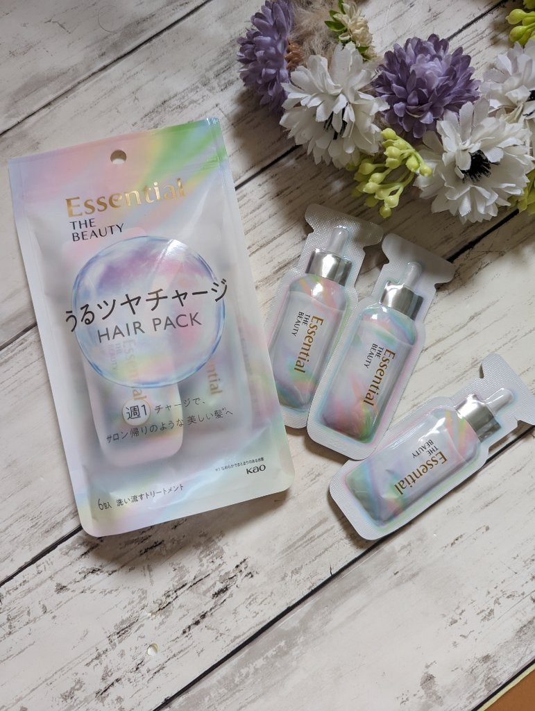 ザビューティ うるツヤチャージヘアパック|エッセンシャルの口コミ 1包にぎゅっと凝縮!! こっくりトリートメントで流す瞬間から髪がつるんと