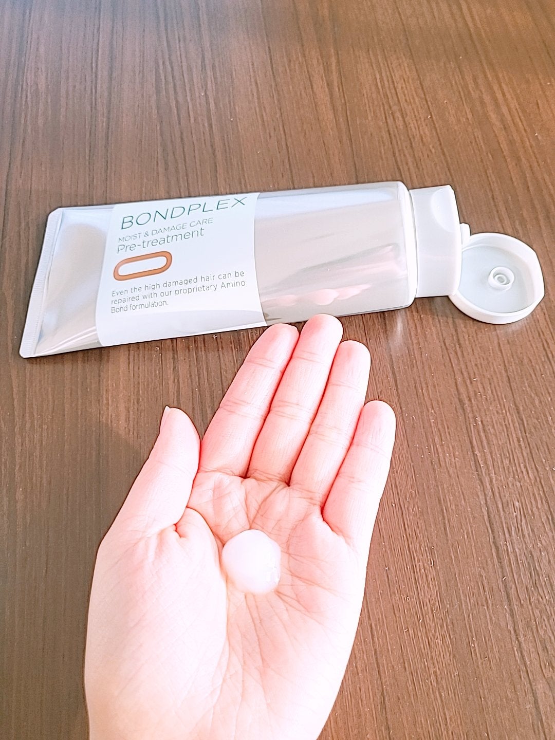 モイスト&ダメージケア プレヘアトリートメント|ボンドプレックスの口コミ シャンプー前の乾いた髪に使用するトリートメントを初めて使用してみ