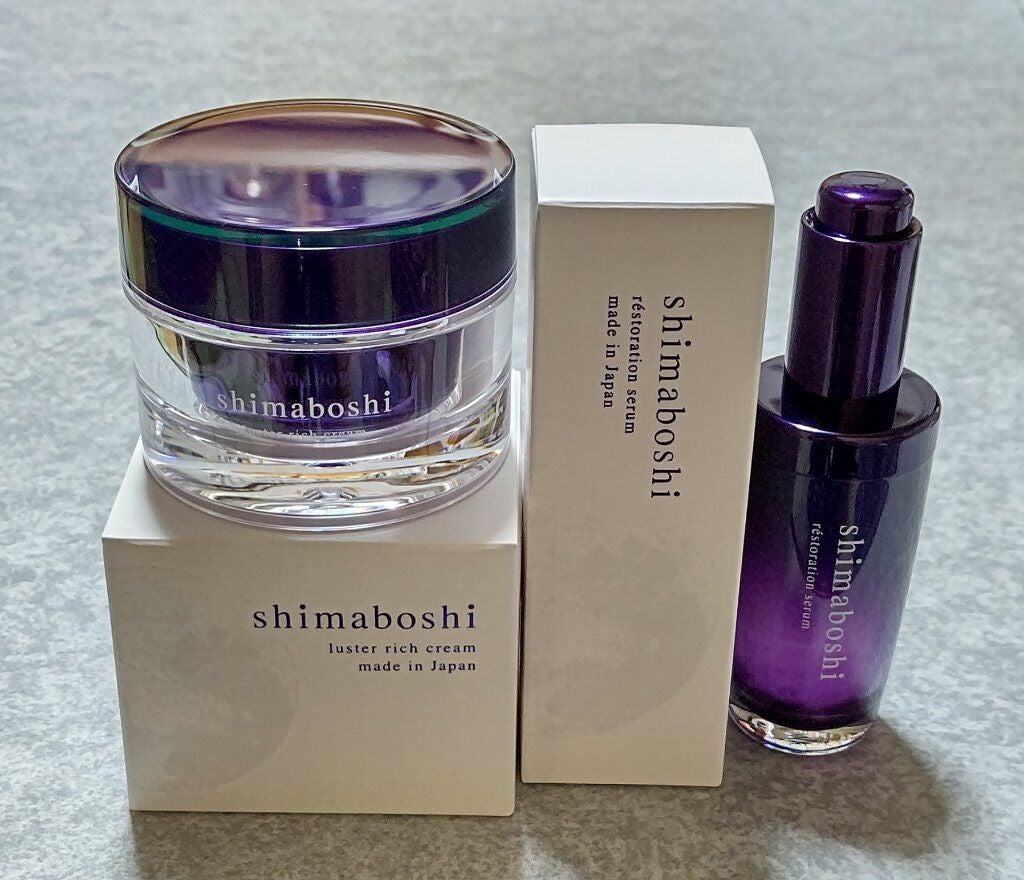 Shimaboshiのスキンケア・基礎化粧品 ラスターリッチクリーム&レストレーションセラムを使った口コミ モニターに選ばれました🍀 シマ