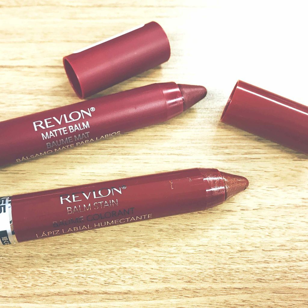 Revlonの口紅 バーム ステイン&マット バームを使った口コミ「クレヨンリップで有名なバーム ステインとマット バーム。 」 By