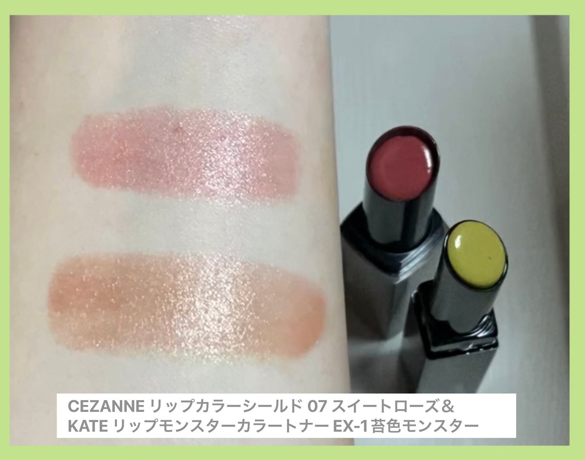 リップモンスターカラートナー|kateの口コミ Kate リップモンスターカラートナー Ex 1苔色モンスター By オリカフォロバ