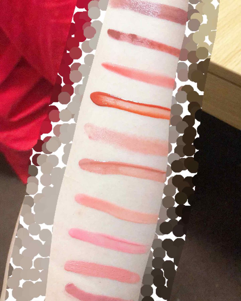 Revlon・moonshot・舞妓はんの口紅を使った口コミ 母上に「持ってるリップのスウォッチやってみ」と言われたのでやってみます