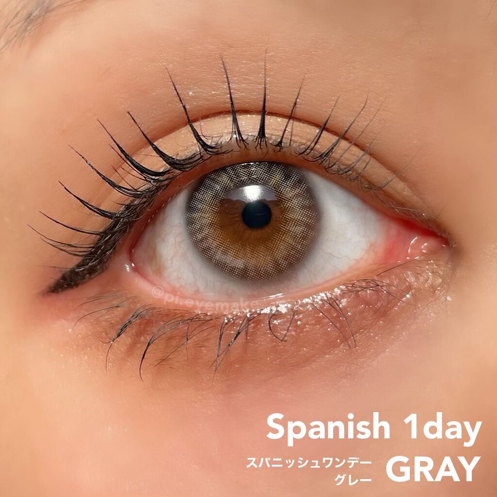 Spanish 1dayスパニッシュ 1day|olensのカラコンレポ・着画口コミ 自分の黒目がフチになり、 色だけ変わるリアル瞳