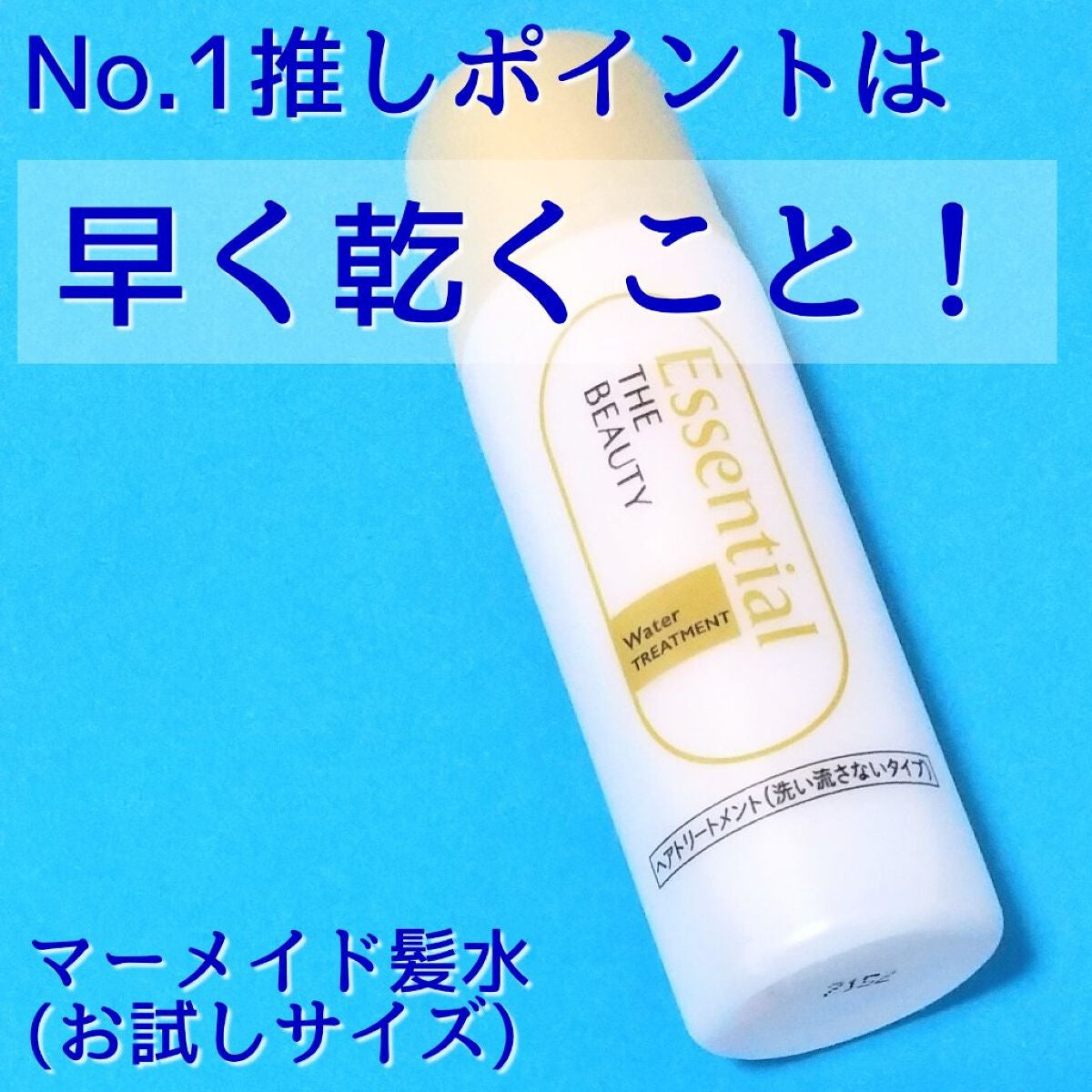髪のキメ美容ウォータートリートメント|エッセンシャルの口コミ「早く乾くの最高! この技術を世界中のシャン」 By ブルベ薄雲 フォロバ