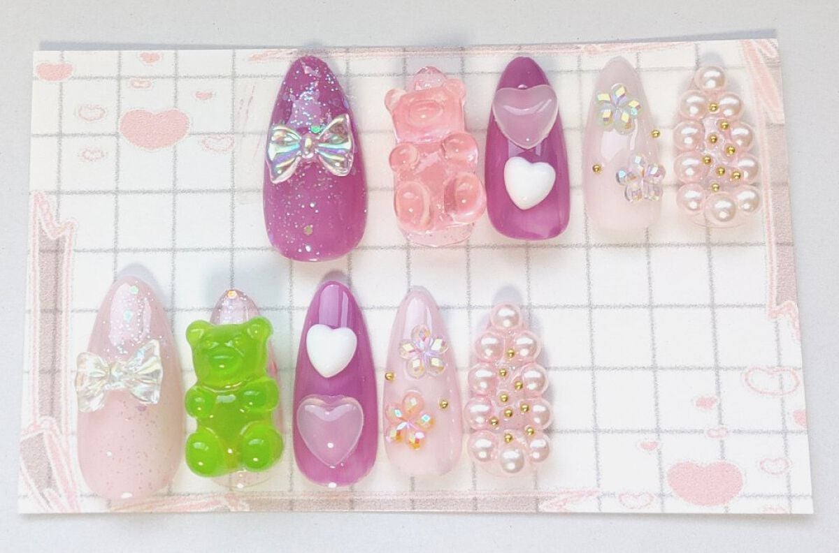 キャンドゥ・daisoのマニキュアを使った口コミ ネイルチップ紹介💗💗💗💗💗💗💗💗💗💗💗💗💗 By Crystalsnail10代後半