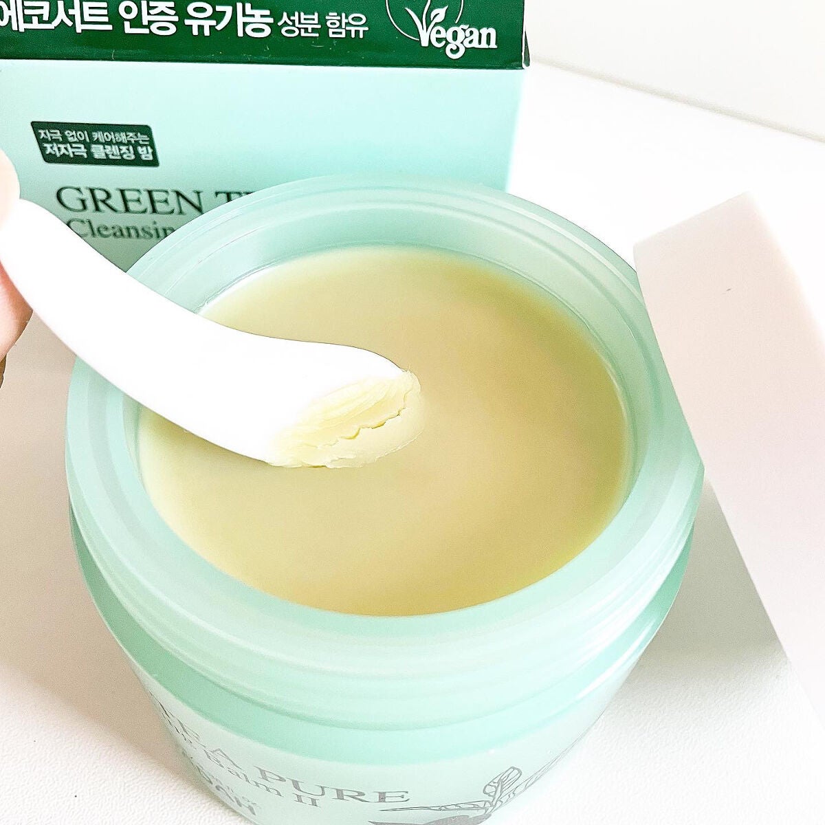 グリーンティーピュアクレンジングバーム2|yadahの口コミ 敏感肌におすすめのクレンジングバーム!yadah 】green Tea