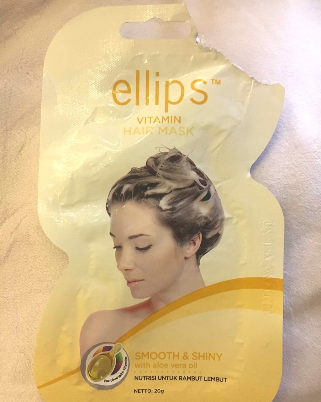 ヘアーマスク【スムース&シャイニー】|ellipsの口コミ「シリーズ3品目使用。 100均で購入出来たものでした。 」 By Tea