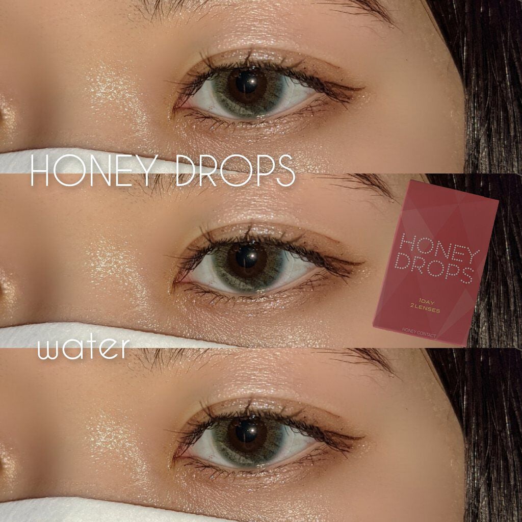 ハニードロップス ウォーター|honey Dropsのカラコンレポ・着画口コミ「🚰黒目でもしっかりリアルハーフな発色🚰 」 By Lily