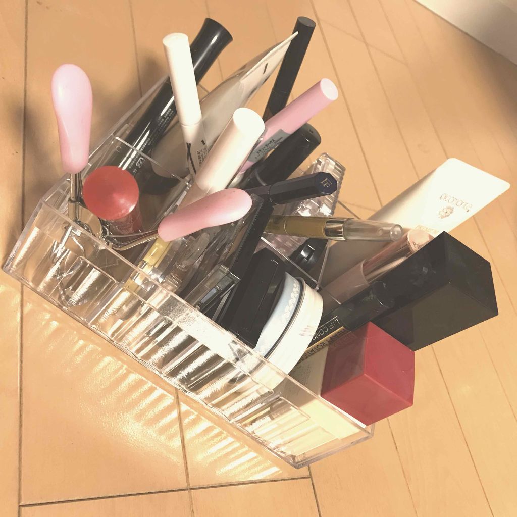 コスメ収納|daisoの口コミ 超優秀!100均で買えるおすすめ化粧小物!ダイソーの仕切りケース4枚小物収納108円/ By みらくる