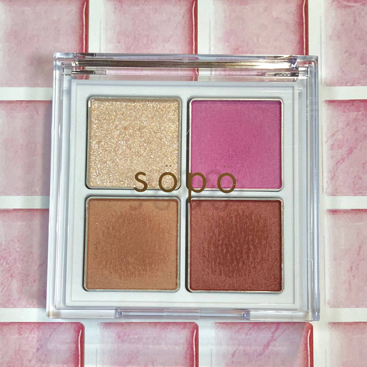 アイパレット|sopoの使い方を徹底解説 【使った商品】sopoアイパレット01ストロベリーショコラ🍓 By 倫乾燥肌20代前半