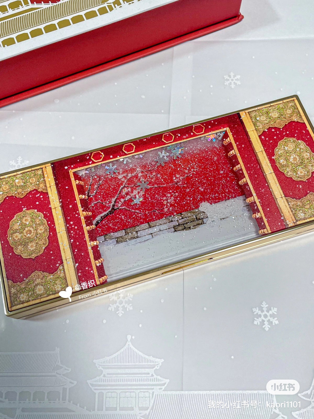 【限定パウダーアイシャドウ】故宮の雪デザインアイシャドウパレット|和玺の口コミ 和玺 故宫的雪彩妆 限定礼盒 ️故宫的雪彩妆眼影盘 ️