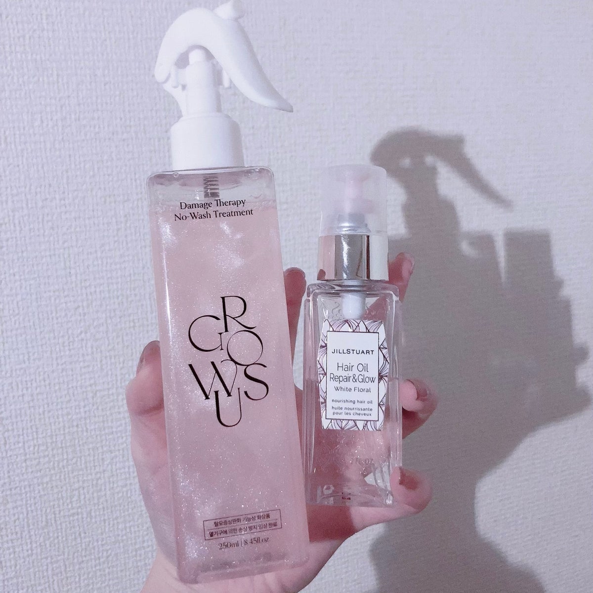 Jill Stuart・growusのヘアケア・スタイリングを使った口コミ 【最近のヘアケア用品】 右growus By 𝐋𝐮𝐢混合肌